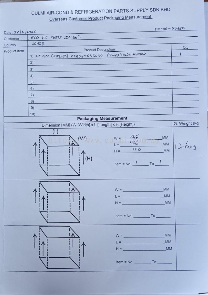 Selangor Parts, Components and Accessories - DAIKIN APPLIED from Culmi ...